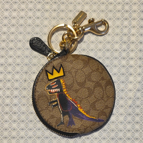 Coach | Accessories | Coach X Jean Michel Basquiat Dinosaur Keychain ...